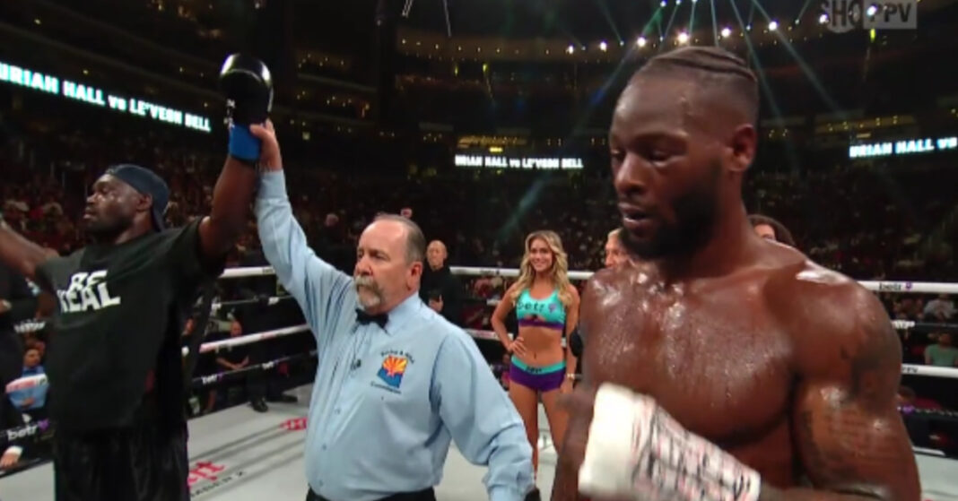 Uriah Hall Scores Unanimous Decision Over Le'Veon Bell In Pro Boxing Debut - Paul Vs. Silva ...
