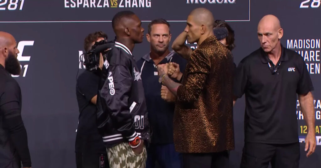 Video - Israel Adesanya, Alex Pereira Share Tense Face Off Ahead Of UFC ...