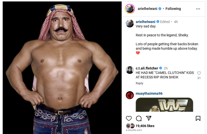 WWE Legend 'The Iron Sheik' Passes Away At 81, MMA Community Mourns