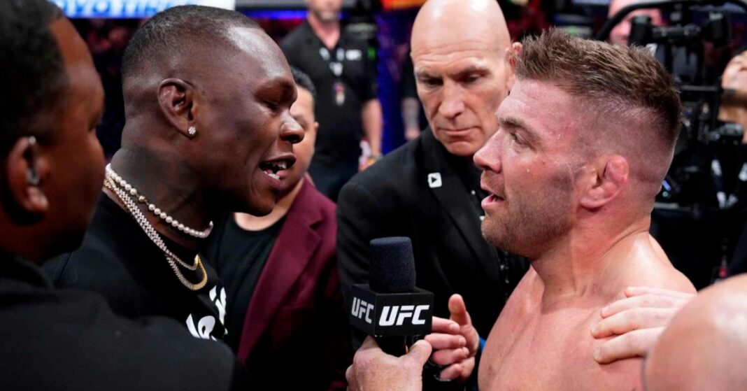 Israel Adesanya Engages In Racially-charged Standoff With Dricus Du ...