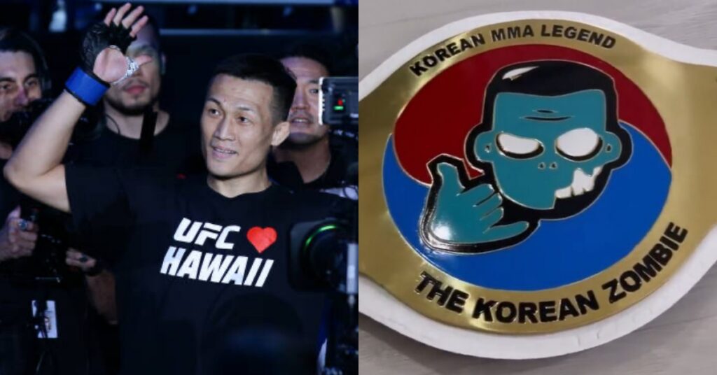 The Korean Zombie Receives Custom UFC/WEC Championship Following ...