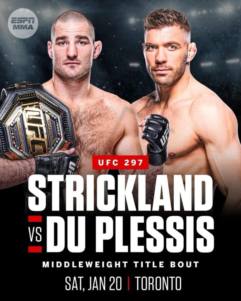 Ufc 297 Strickland Vs Du Plessis Fight Card Betting Odds Start Time