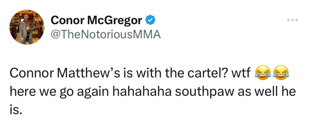 Conor McGregor Picks A Fight With UFC Newcomer Who Shares His Name: 'I ...