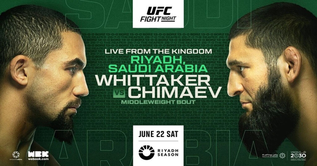 UFC Saudi Arabia: Whittaker Vs. Chimaev: Fight Card, Betting Odds ...