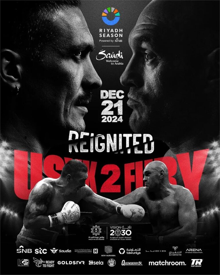 Oleksandr Usyk Vs Tyson Fury 2: - Fight Card, Betting Odds, Start Time