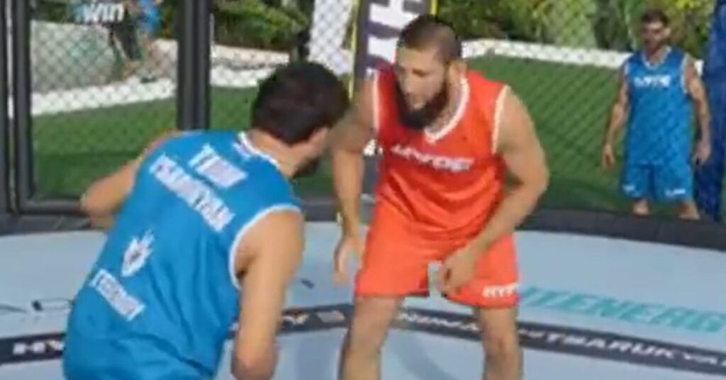 Khamzat Chimaev Toys With Ufc Contender In New Grappling Clip Fans