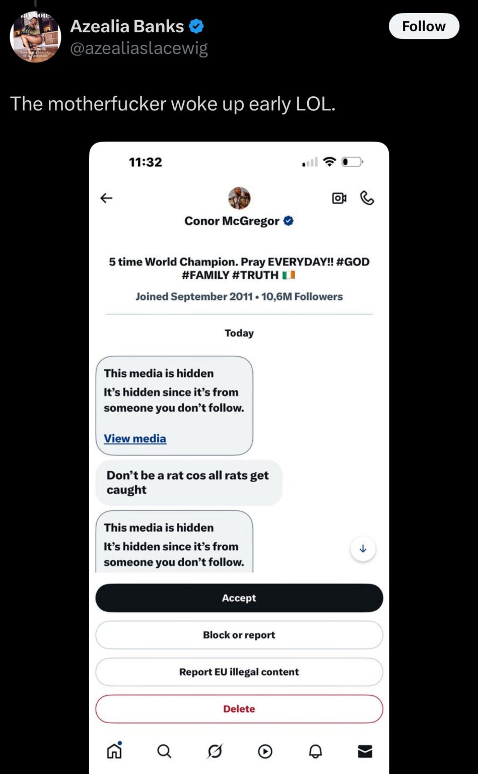 Look: Conor McGregor Slides Into Azealia Banks’ DMs - Rapper Shares The ...