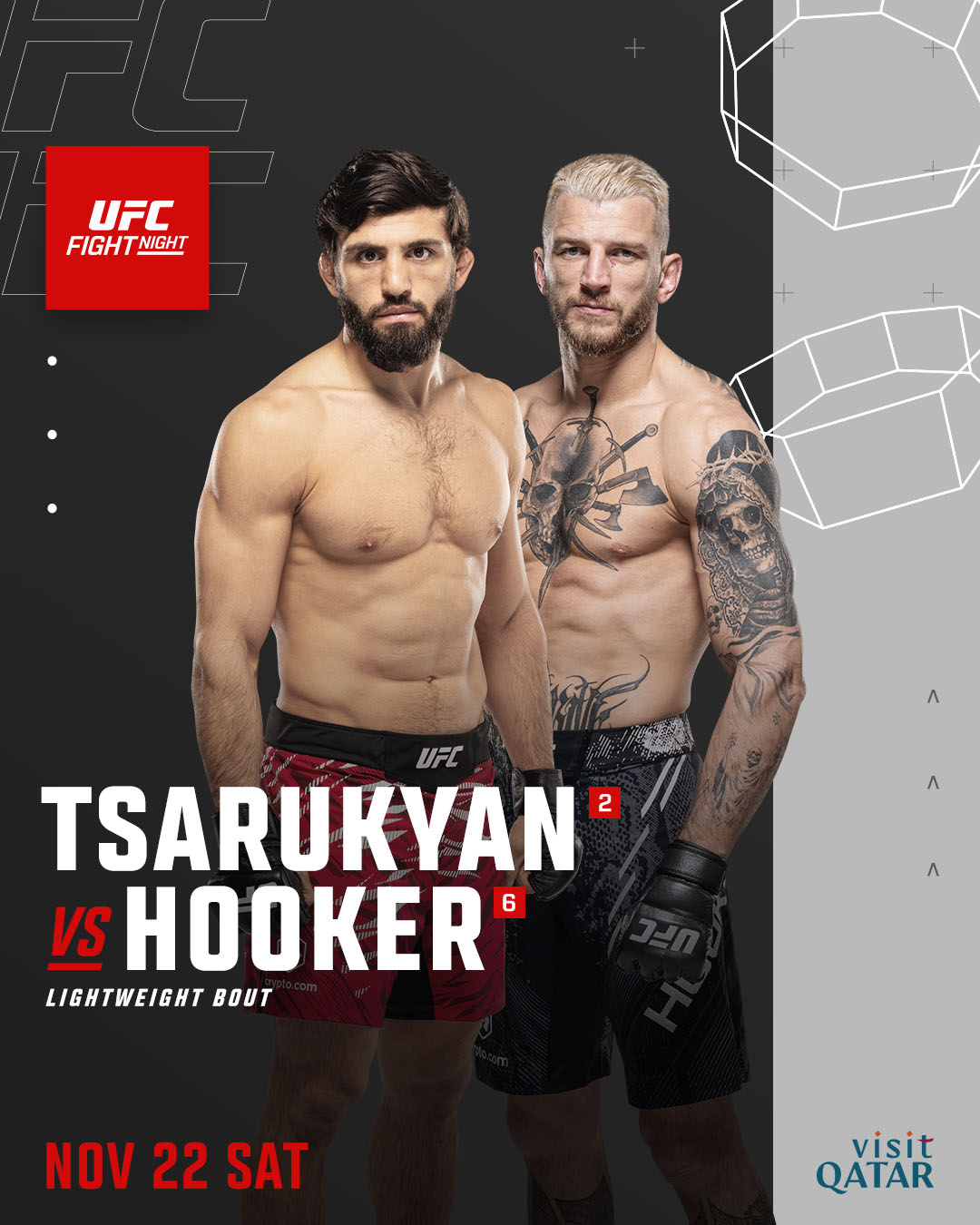 UFC Qatar: Arman Tsarukyan Vs. Dan Hooker: – Fight Card, Betting Odds ...