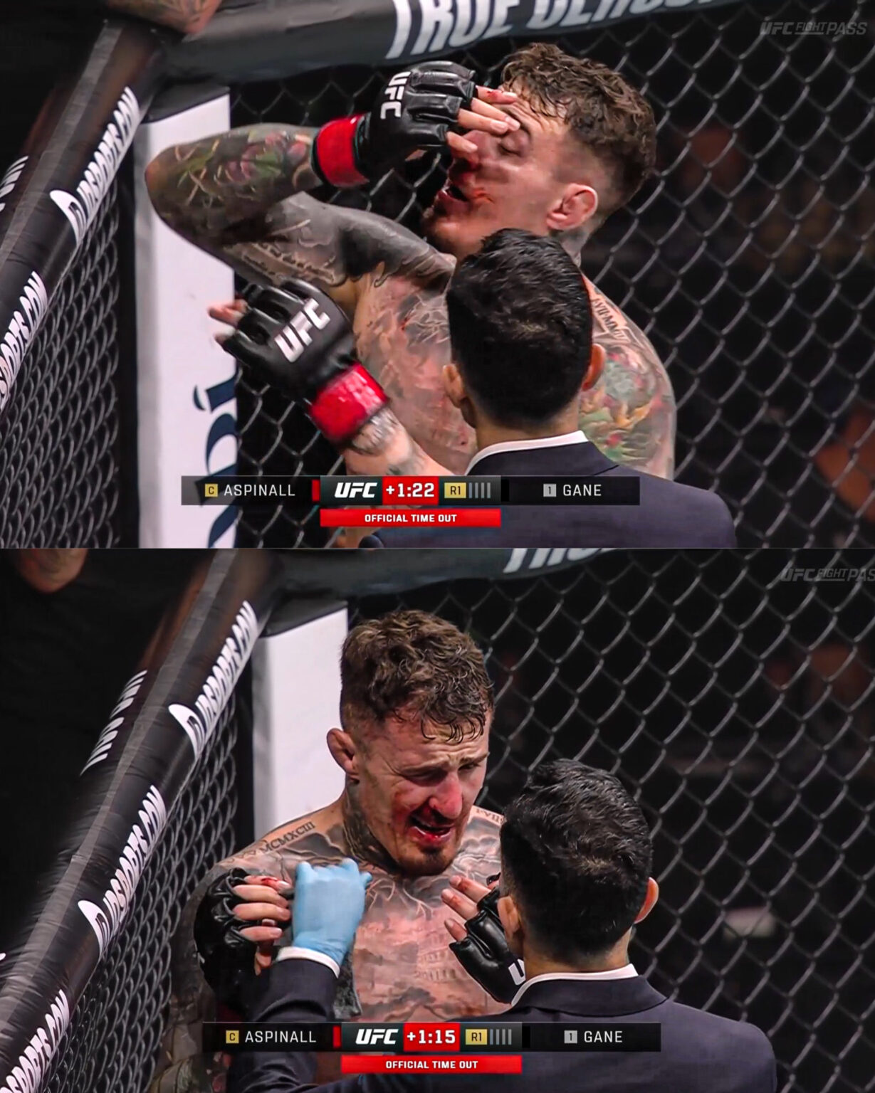 Tom Aspinall Vs. Ciryl Gane Ends In No Contest After Accidental Eye ...