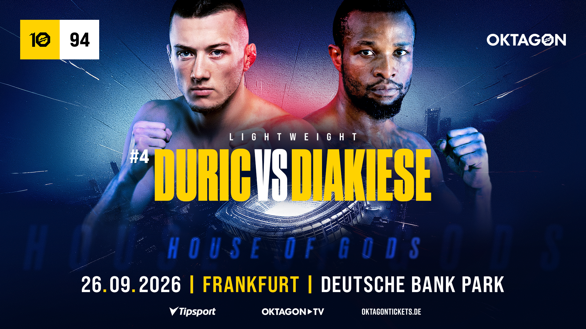 Marc Diakiese Vs Fedor Duric In 60,000 Seat Stadium Added To OKTAGON 94